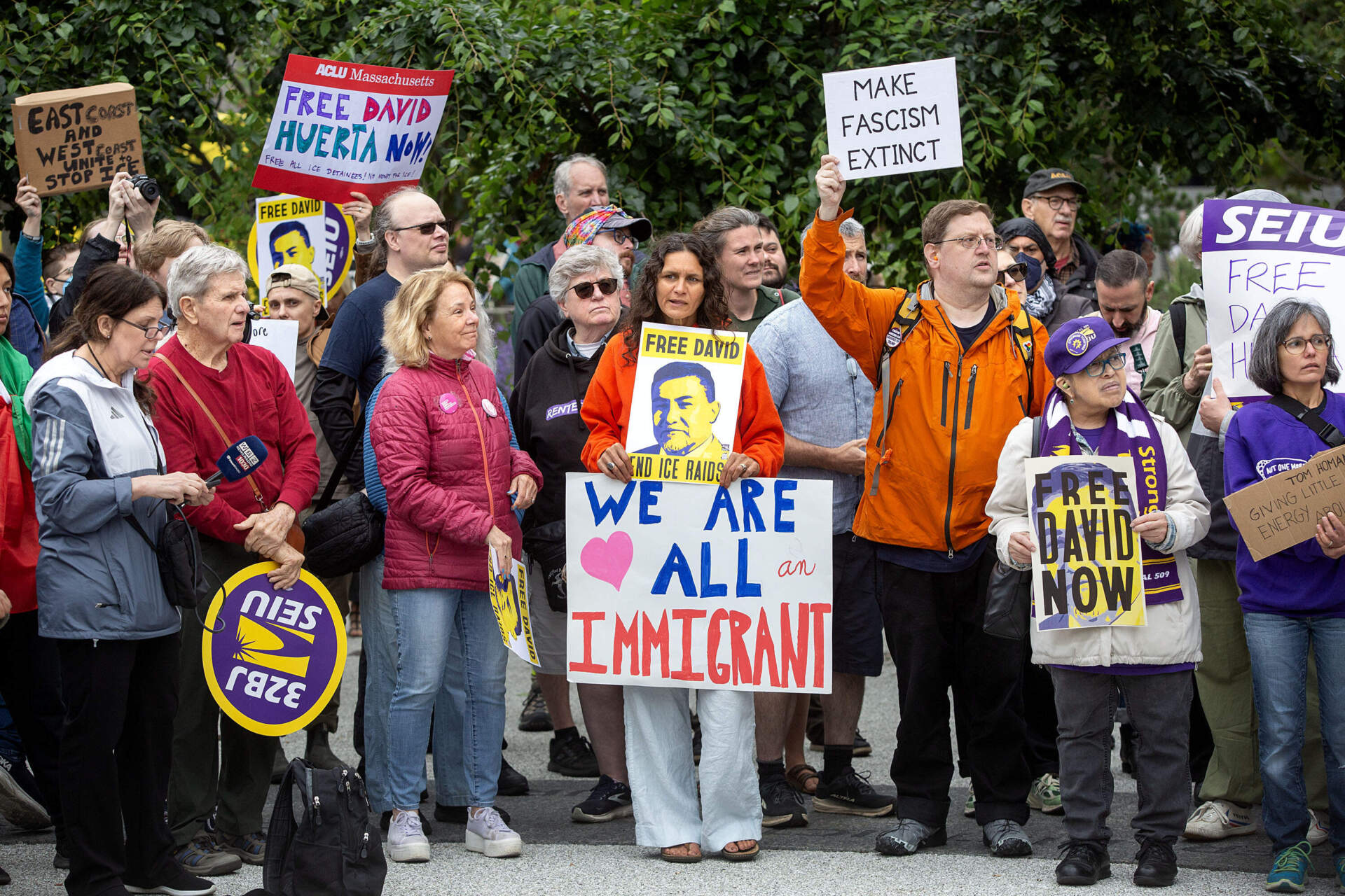 Boston SEIU calls for release of David Huerta and an end to immigration ...
